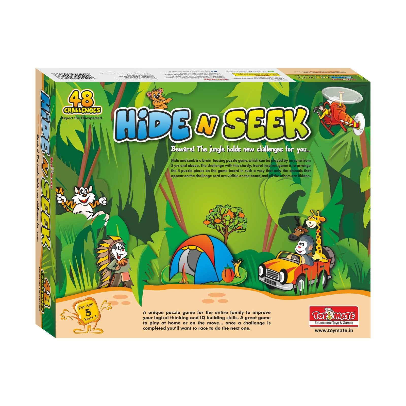 Hide N Seek Jungle A Puzzle Board Game | 48 Logic Challenges for Kids ...